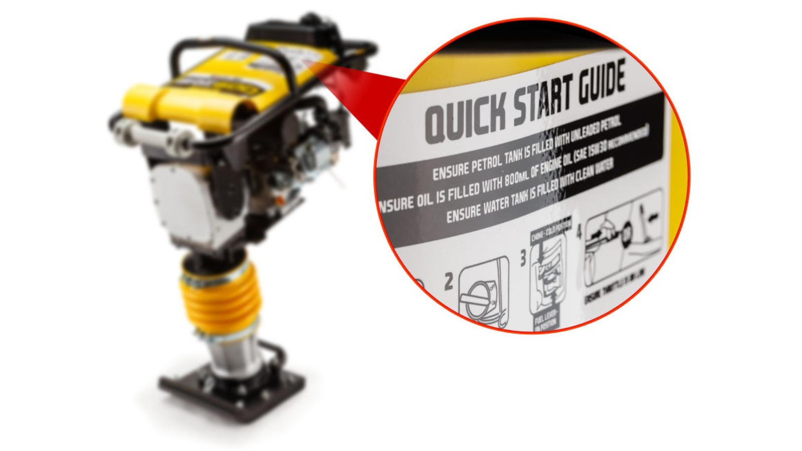 Baumr-AG Wacker Petrol 7HP Packer Jack Plate 80kg Tamper Rammer ...