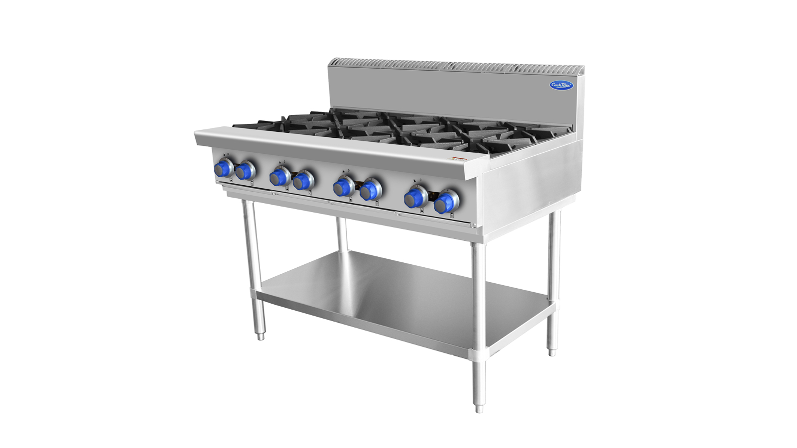 Cookrite AT80G8B-F-LPG Commercial 8 Burner Cook Top - LPG | Harvey Norman