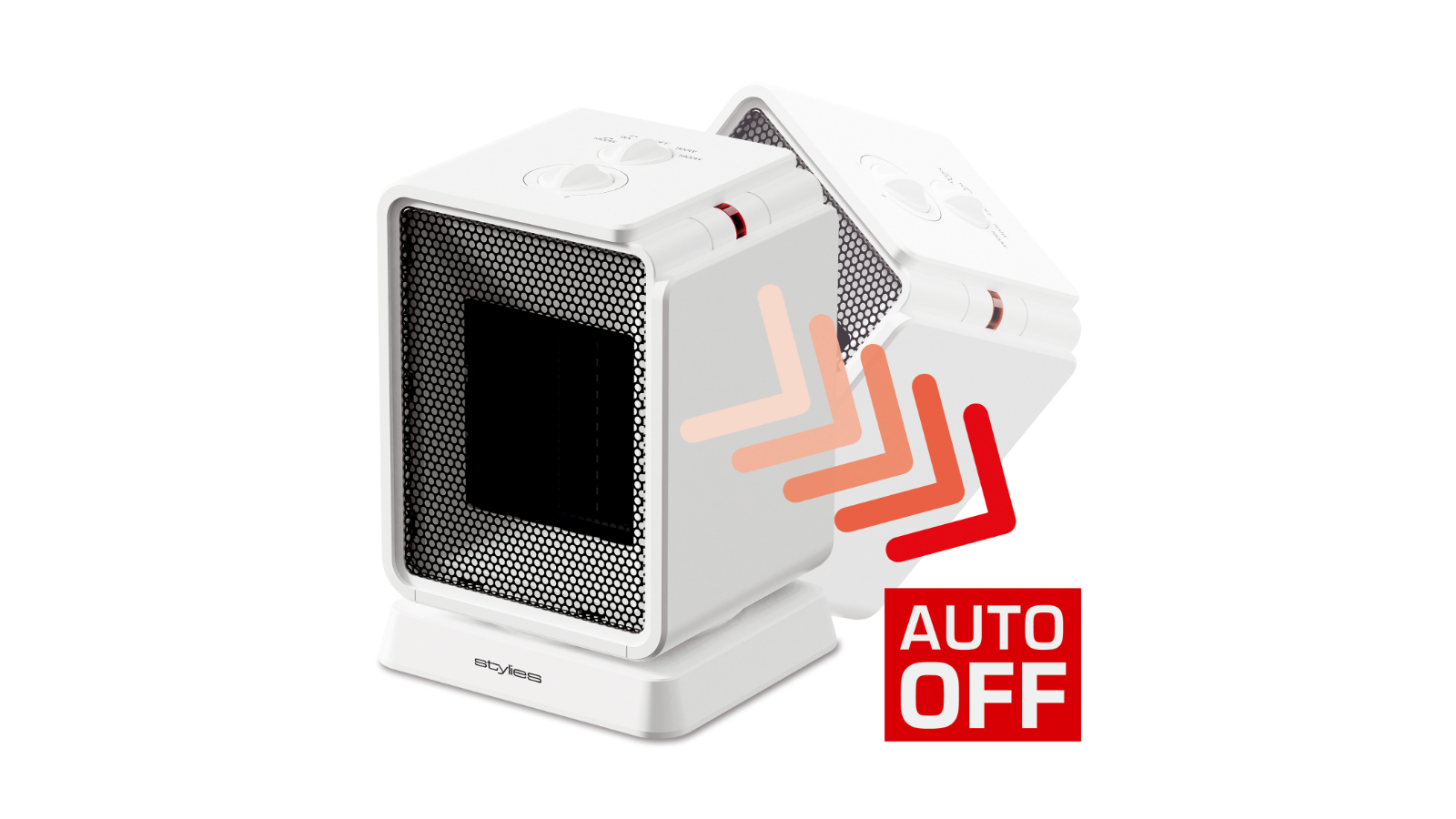 Stylies Rotanev 1800W PTC Fan Heater - White | Harvey Norman