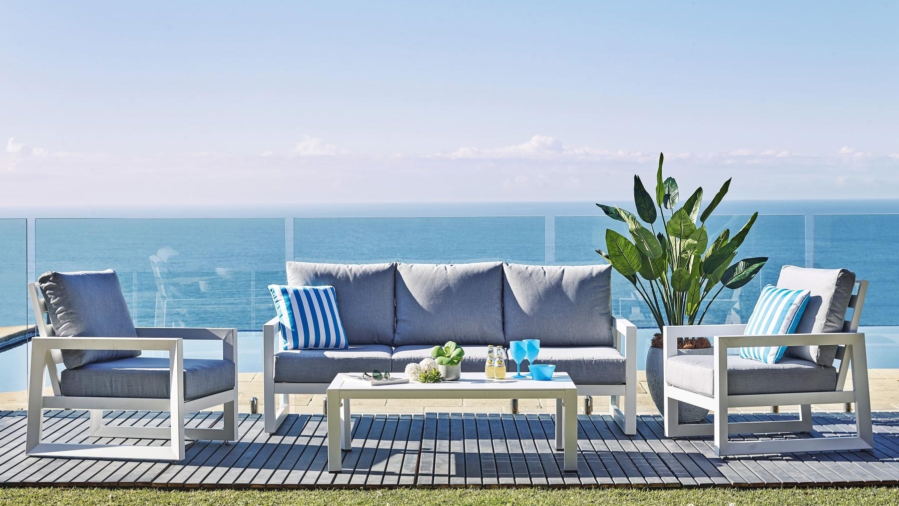 Lucca 4-Piece Outdoor Lounge Setting | Harvey Norman