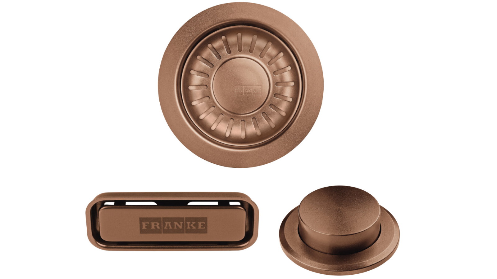 Franke Remote Waste Kit with Overflow and Push Button - Copper | Harvey ...
