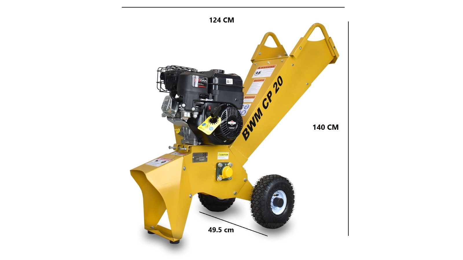 BWM Self Feeding Wood Chipper Shredder - Briggs & Stratton 6.5HP Engine ...