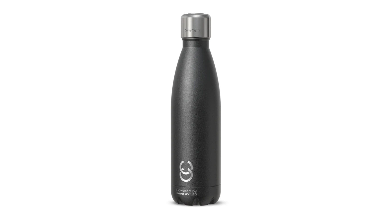 Crazycap 500ml Smart UV Purifier Water Bottle - Onyx | Harvey Norman
