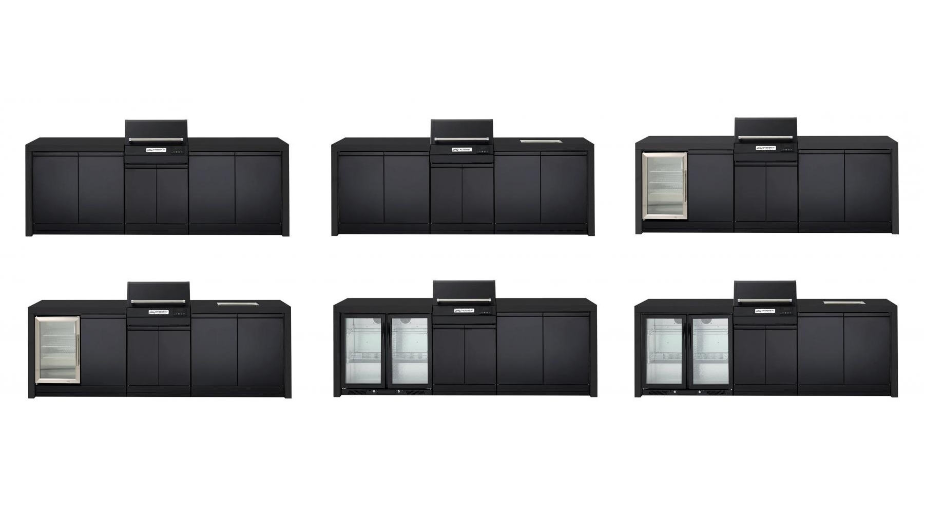 Crossray 'eXtreme' Black Electric Outdoor Kitchen | Harvey Norman