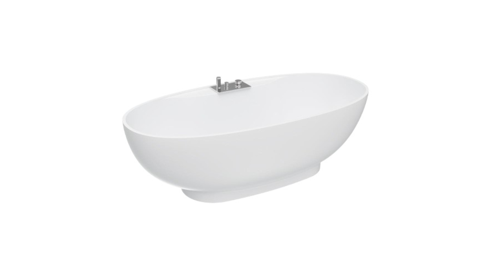 Parisi Loop 1700 Stonetec Freestanding Bath with Integrated Tap Set ...