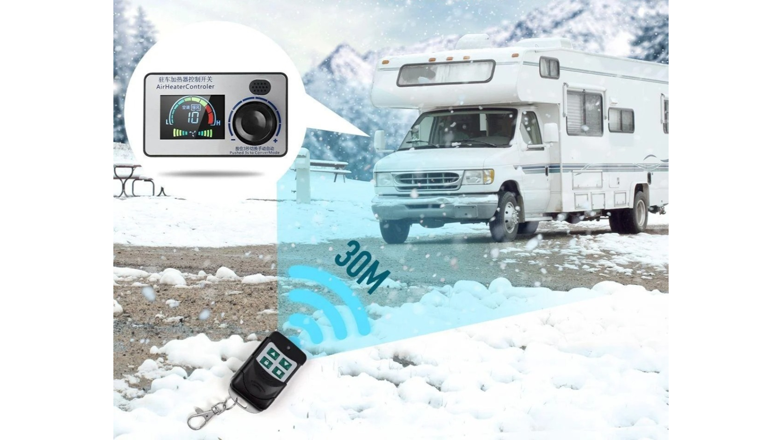 Dashoto 12V 8KW Diesel Air Heater Kit - Black/Red | Harvey Norman