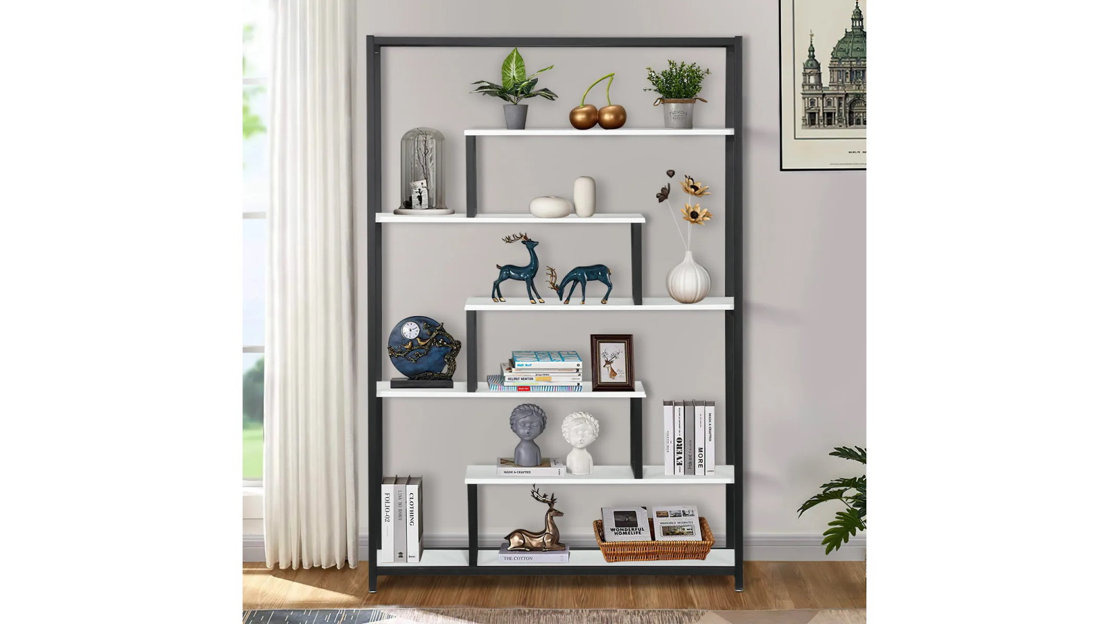 Multi-Level Vintage Bookshelf | Harvey Norman