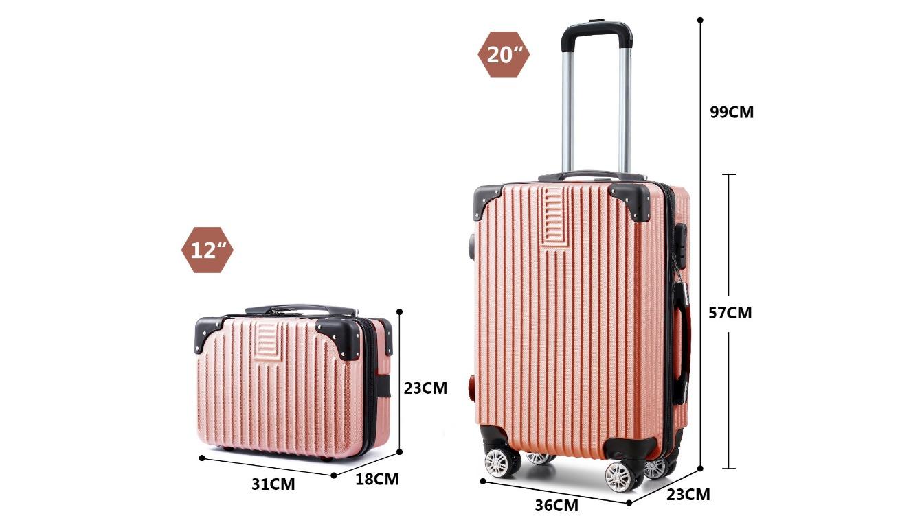 Buon Viaggio 2 Piece Luggage Set Carry-on Hard Shell Travel Suitcase ...