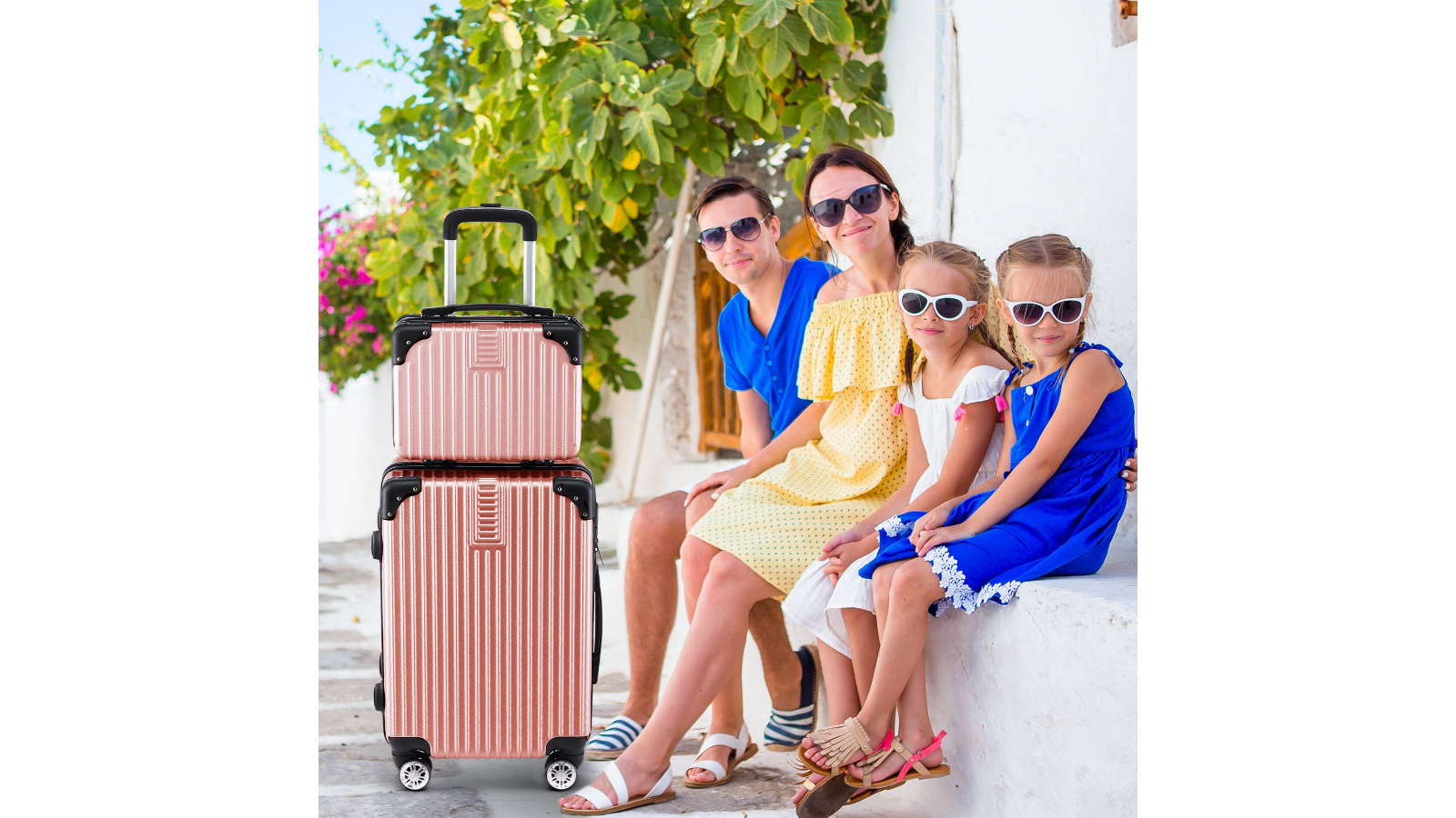 Buon Viaggio 2 Piece Luggage Set Carry-on Hard Shell Travel Suitcase ...