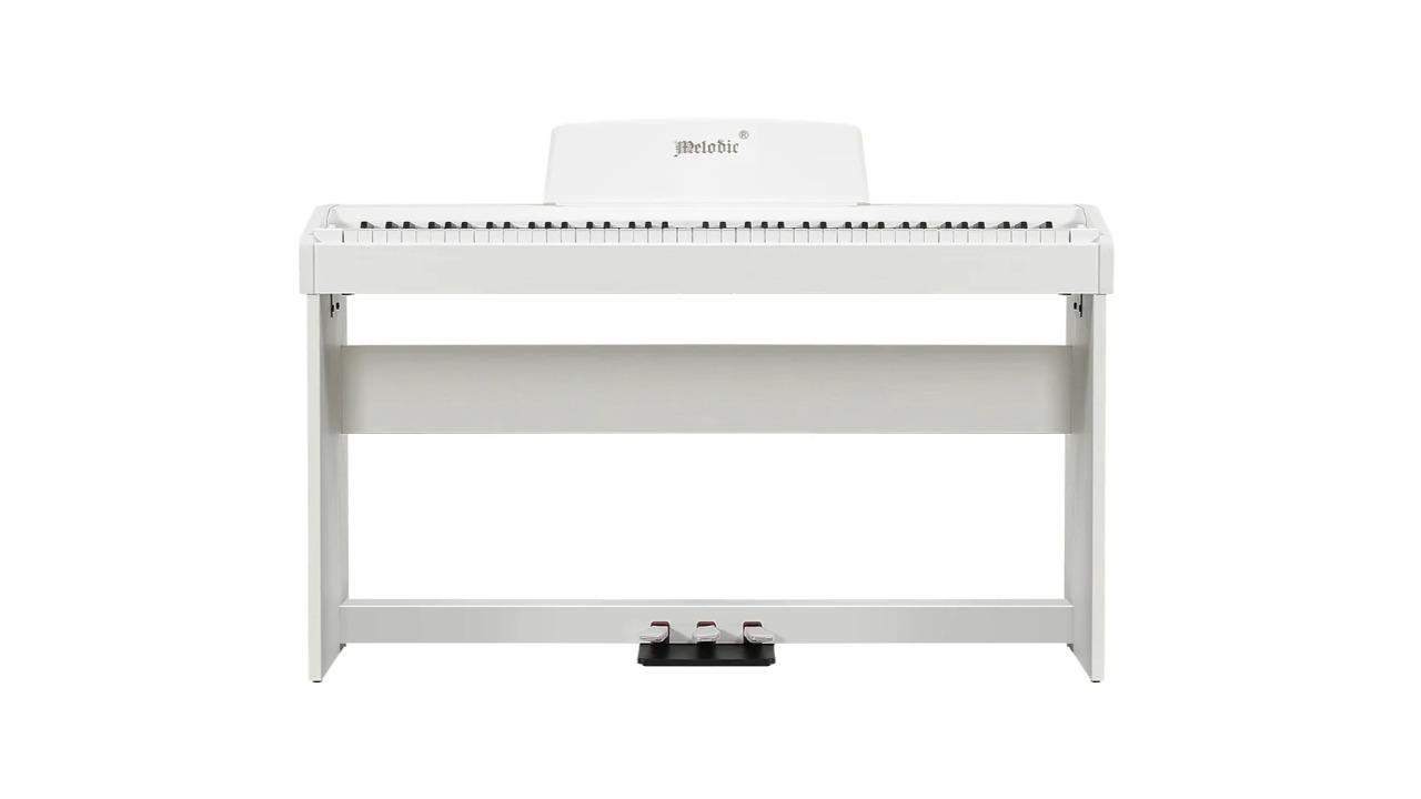 Melodic 3 Pedal Hammer Action Digital Piano - White | Harvey Norman