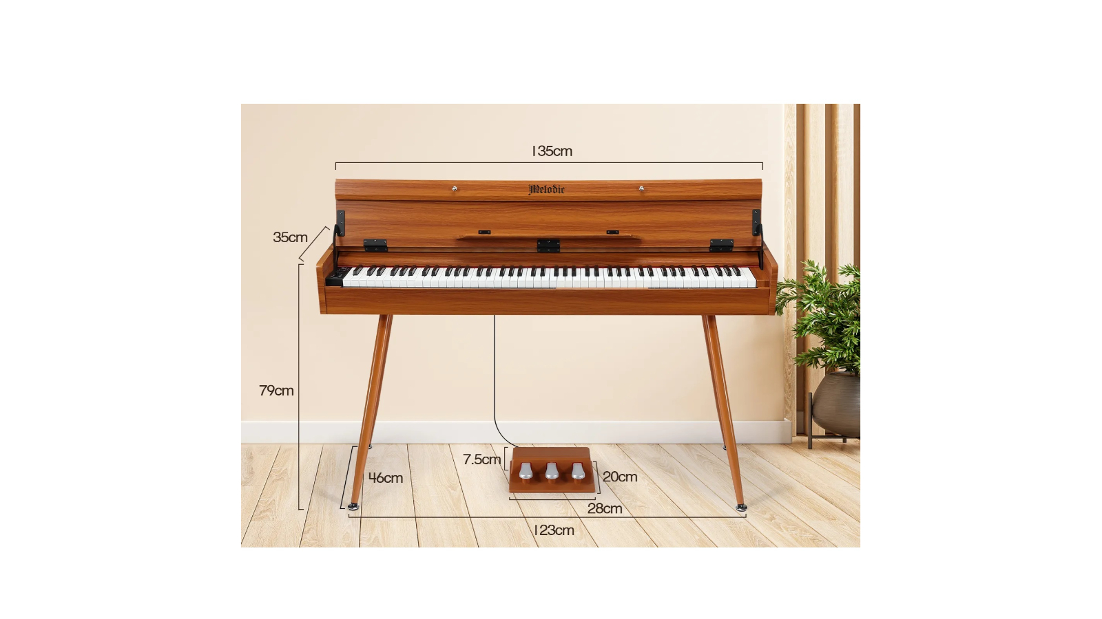 Melodic 88 Key Digital Piano - Natural Wood | Harvey Norman