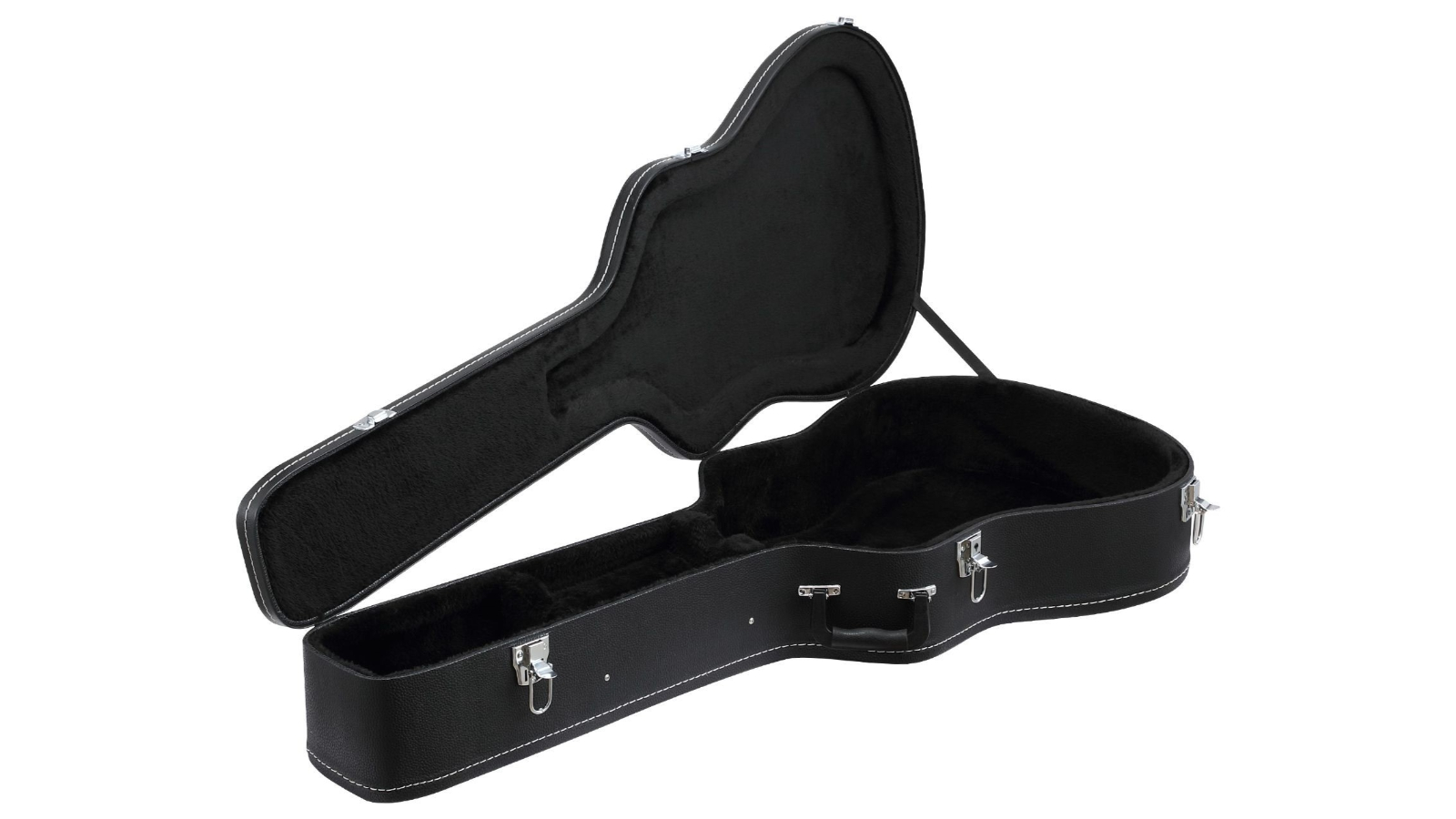 Melodic Acoustic Guitar Hard Shell Case with Lock - Wooden Black ...