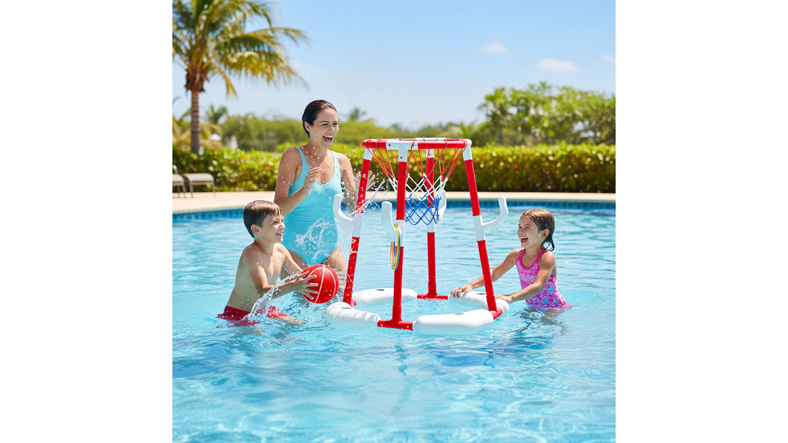 Crazy Sales 2-in-1 Pool Basketball Hoop Toys Ring | Harvey Norman