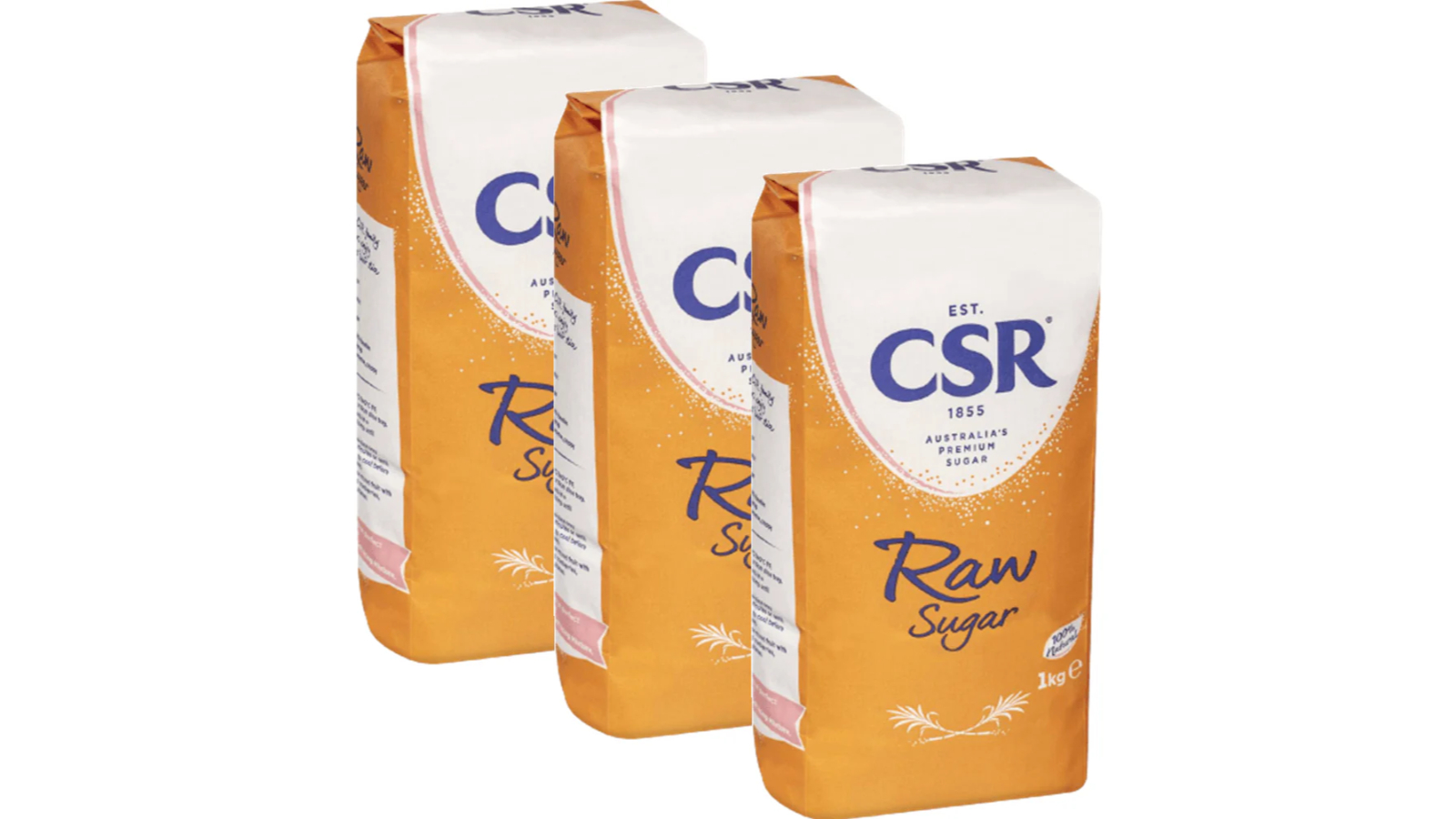 CSR Pack of 3 Raw Sugar Bag - 1kg | Harvey Norman