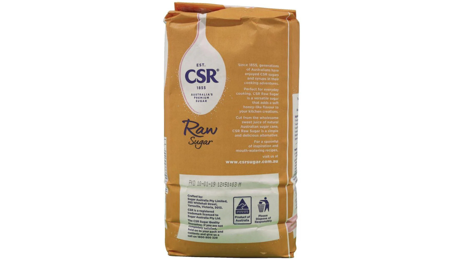 CSR Pack of 3 Raw Sugar Bag - 1kg | Harvey Norman