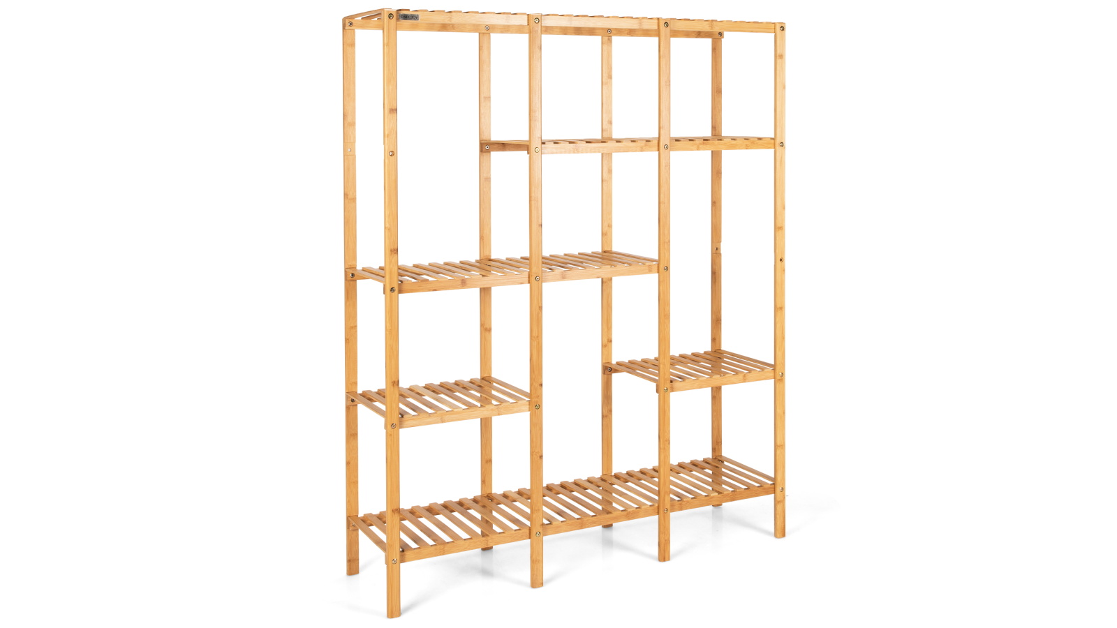 Costway 5-Tier 12-Potted Bamboo Plant Shelf | Harvey Norman