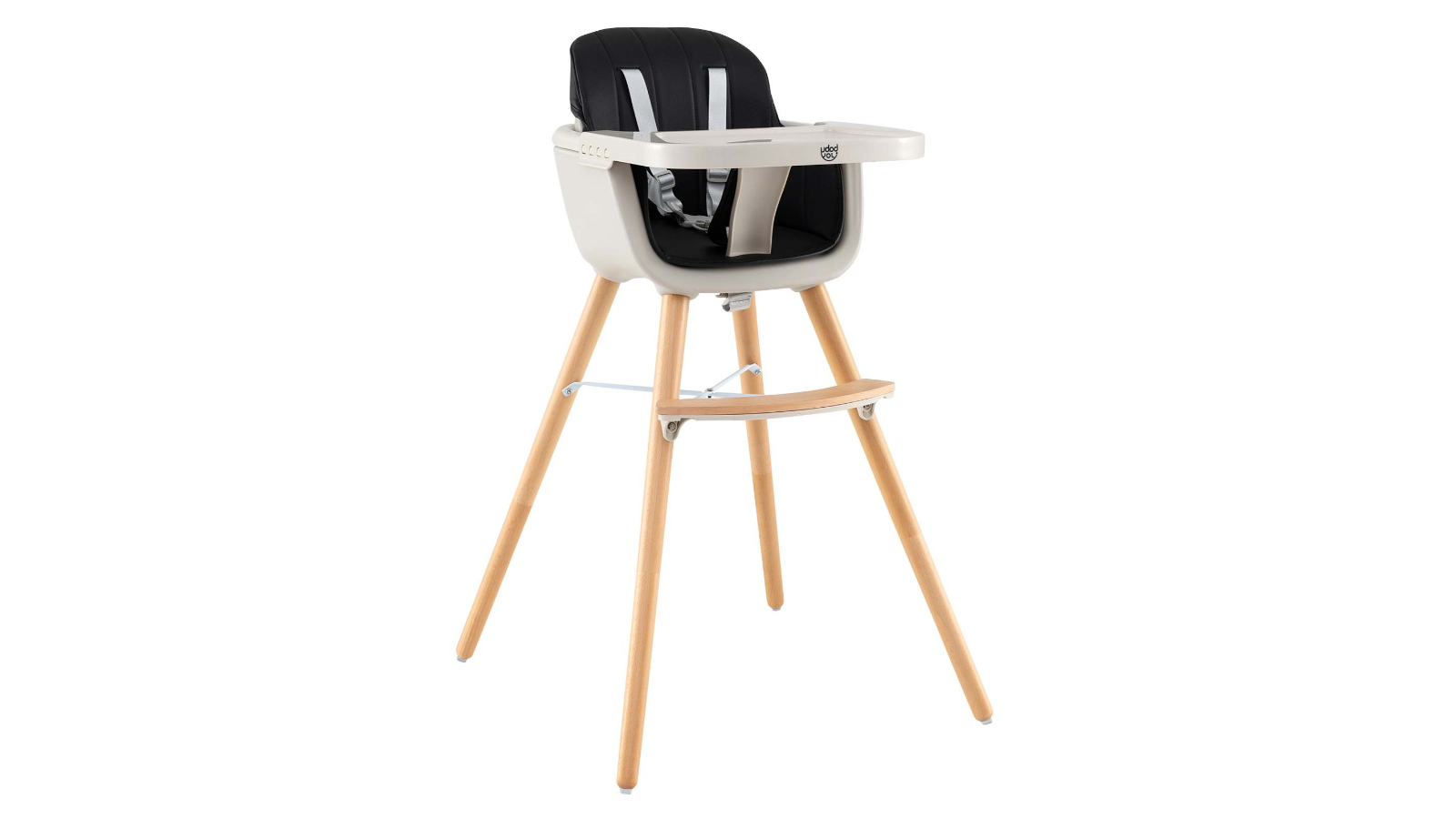 Costway 3-in-1 Wooden High Chair with Removable Tray and Adjustable Leg ...