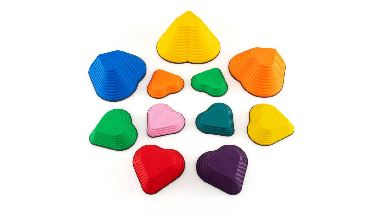 Costway 11 Piece Balance Training Blocks Love Stepping Stone - Colorful ...