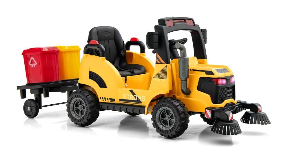 Costway 12V Kids Ride-on Electric Street Sweeper Garbage Can Truck Toy ...