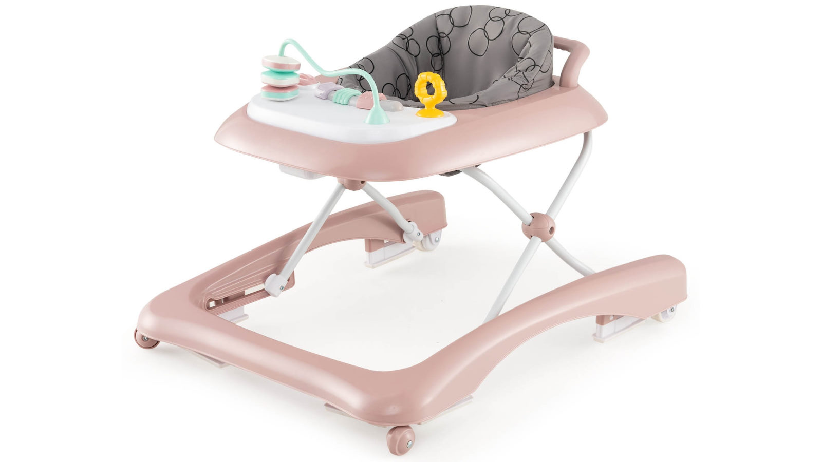 Costway 3 in 1 Walker Foldable Ride-on Toy Walker Activity Center ...