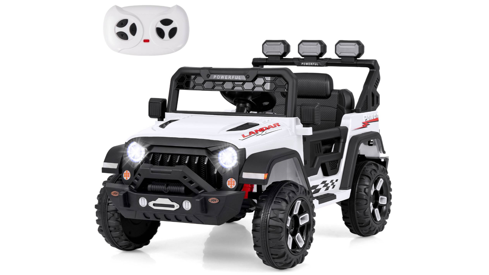 Costway Electric Dual Motor 12V Jeep Toy Ride-On Car with Remote ...