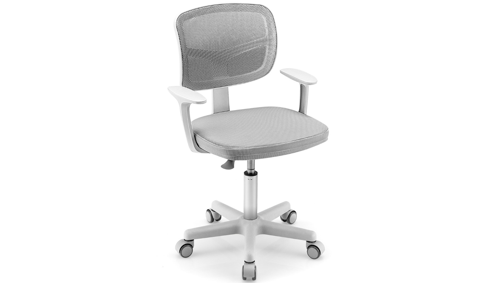 Costway Ergonomic Study Computer Chair with Adjustable Height - Grey ...