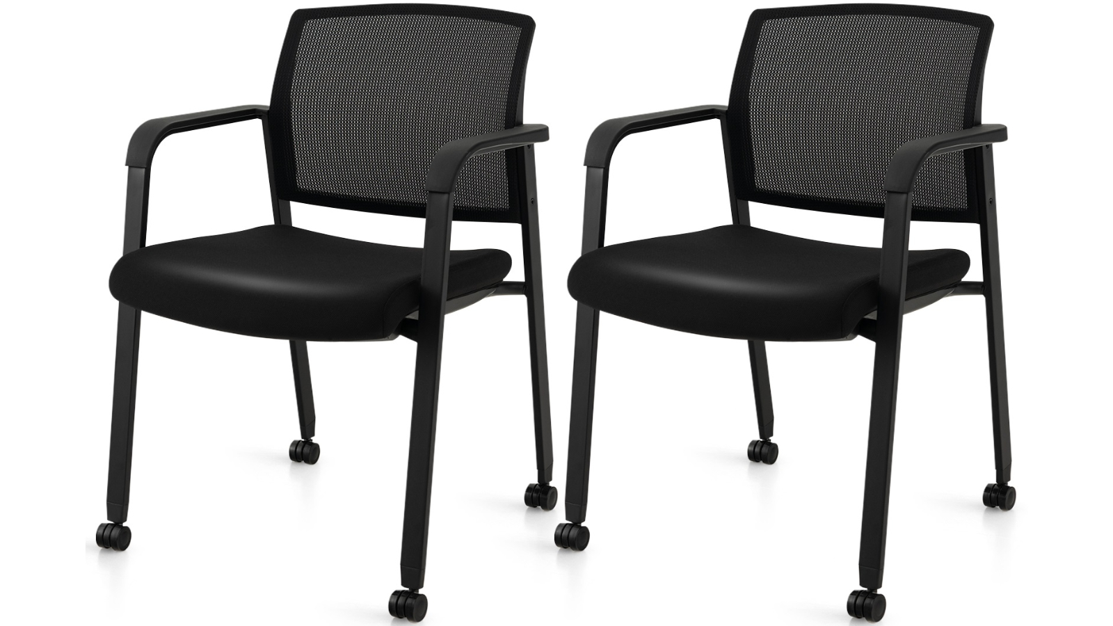 Costway 2 Piece Mesh Office Chair - Black | Harvey Norman