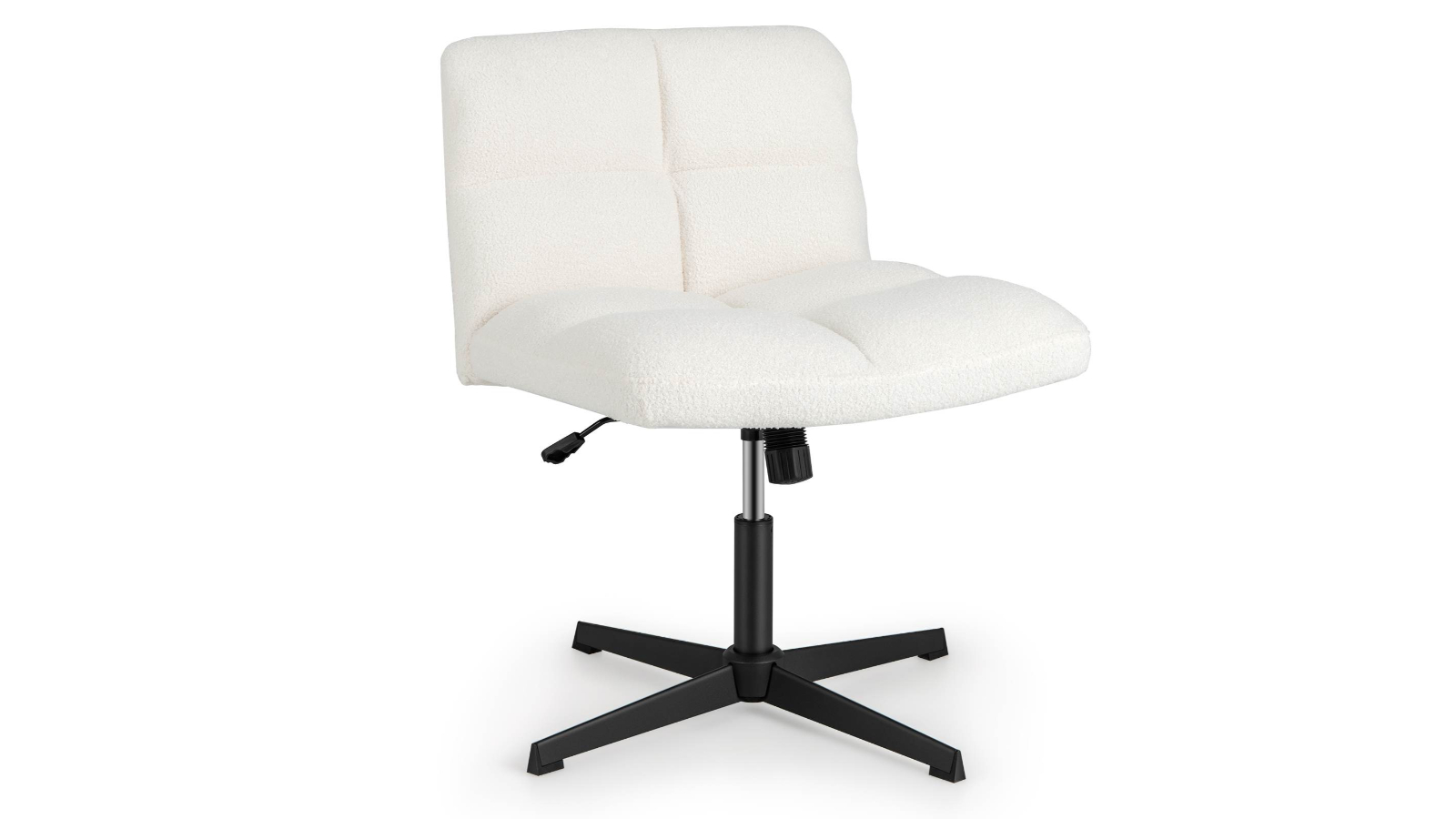 Costway Adjustable Modern Armless Imitation Lamb Fleece Office Chair ...