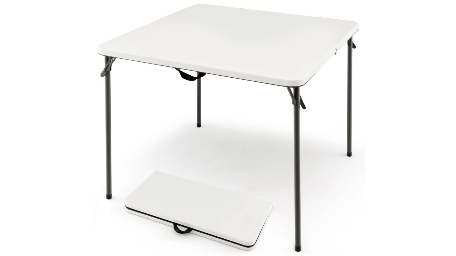 Costway Folding Camping Table Outdoor Portable Desk with Carry Handle ...