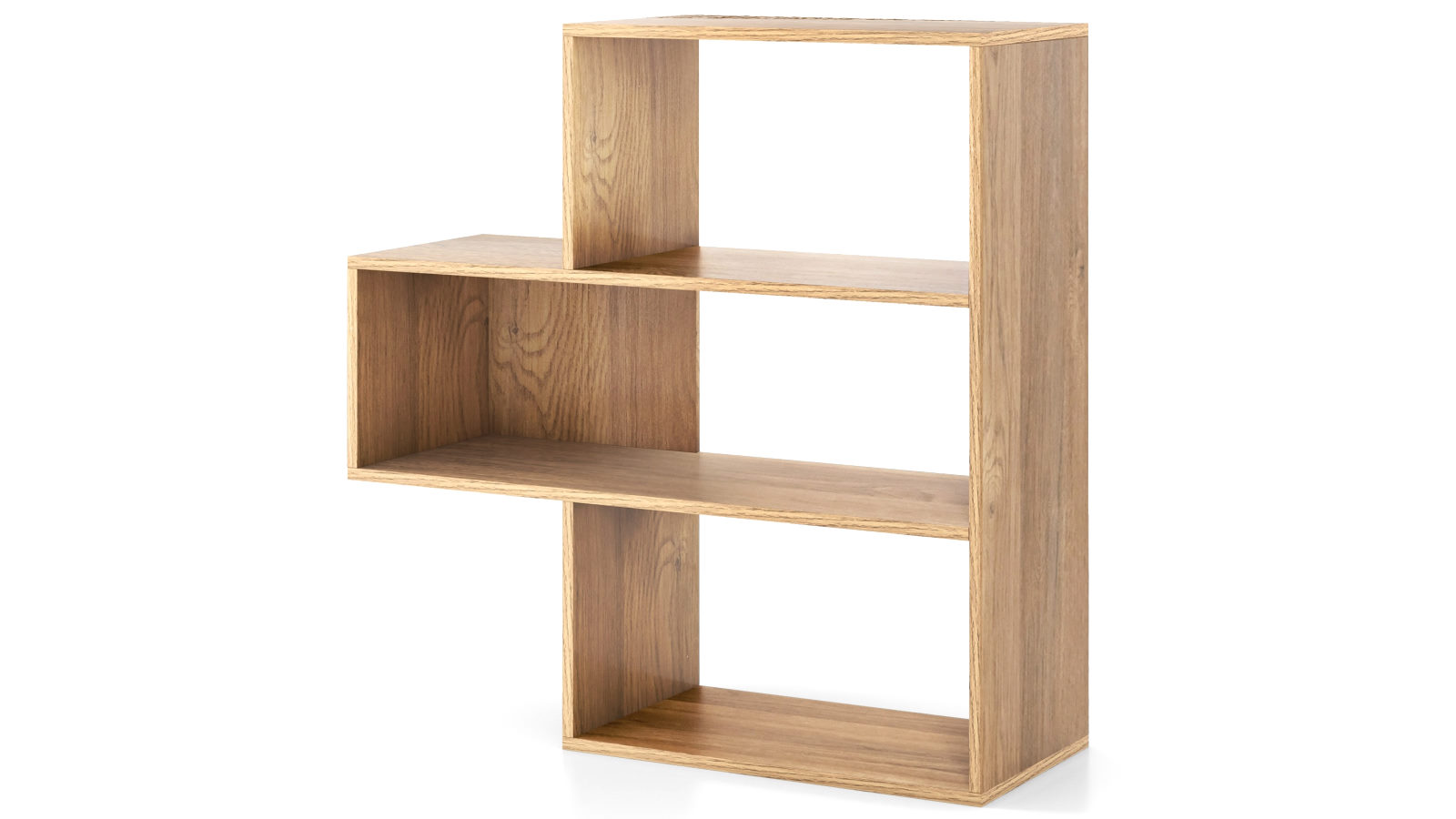 Costway 3-Shelf Open Convex Display Bookshelf Home Office Storage ...