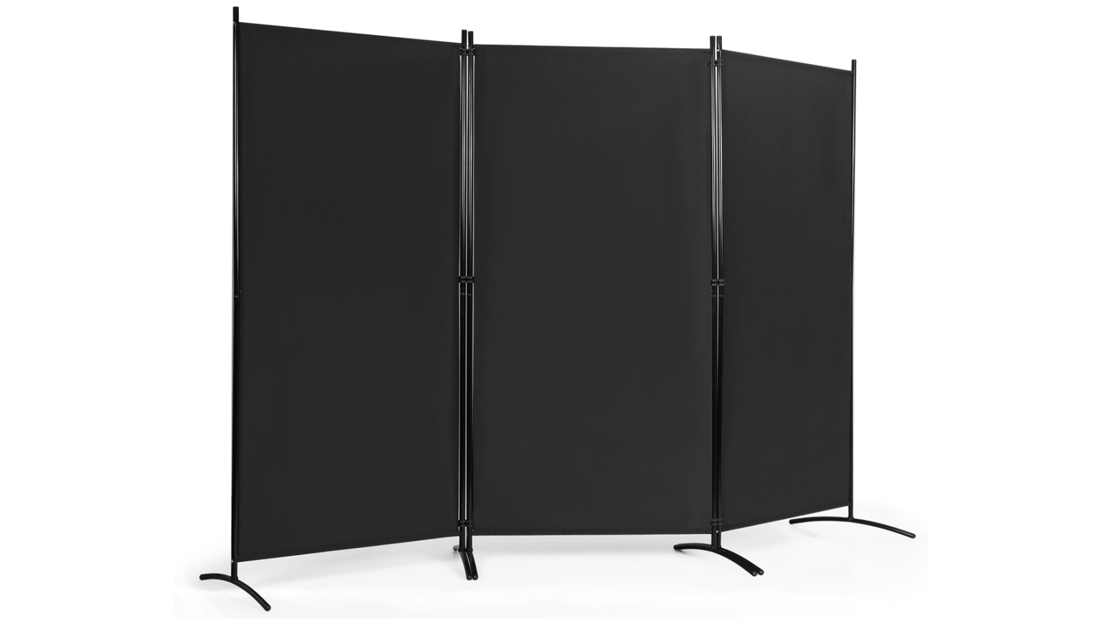 Costway 3-Panel Folding Room Divider Privacy Screen Partition - Black ...