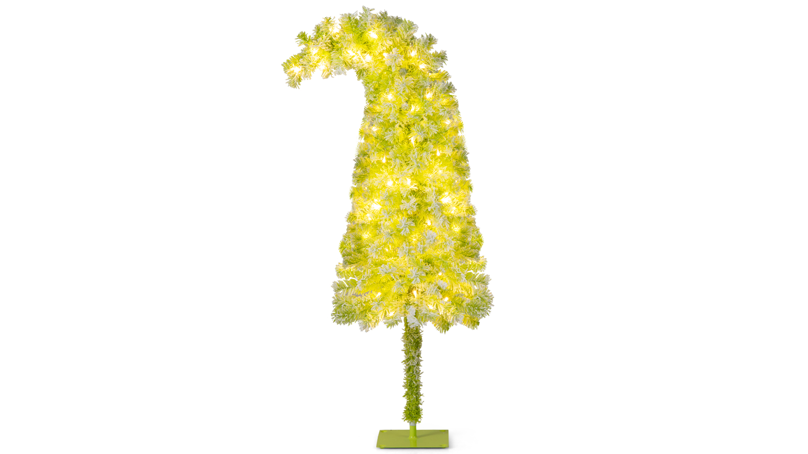 Costway 80 LED Whimsical Bendable Top Curved Slim Pencil Christmas Tree ...