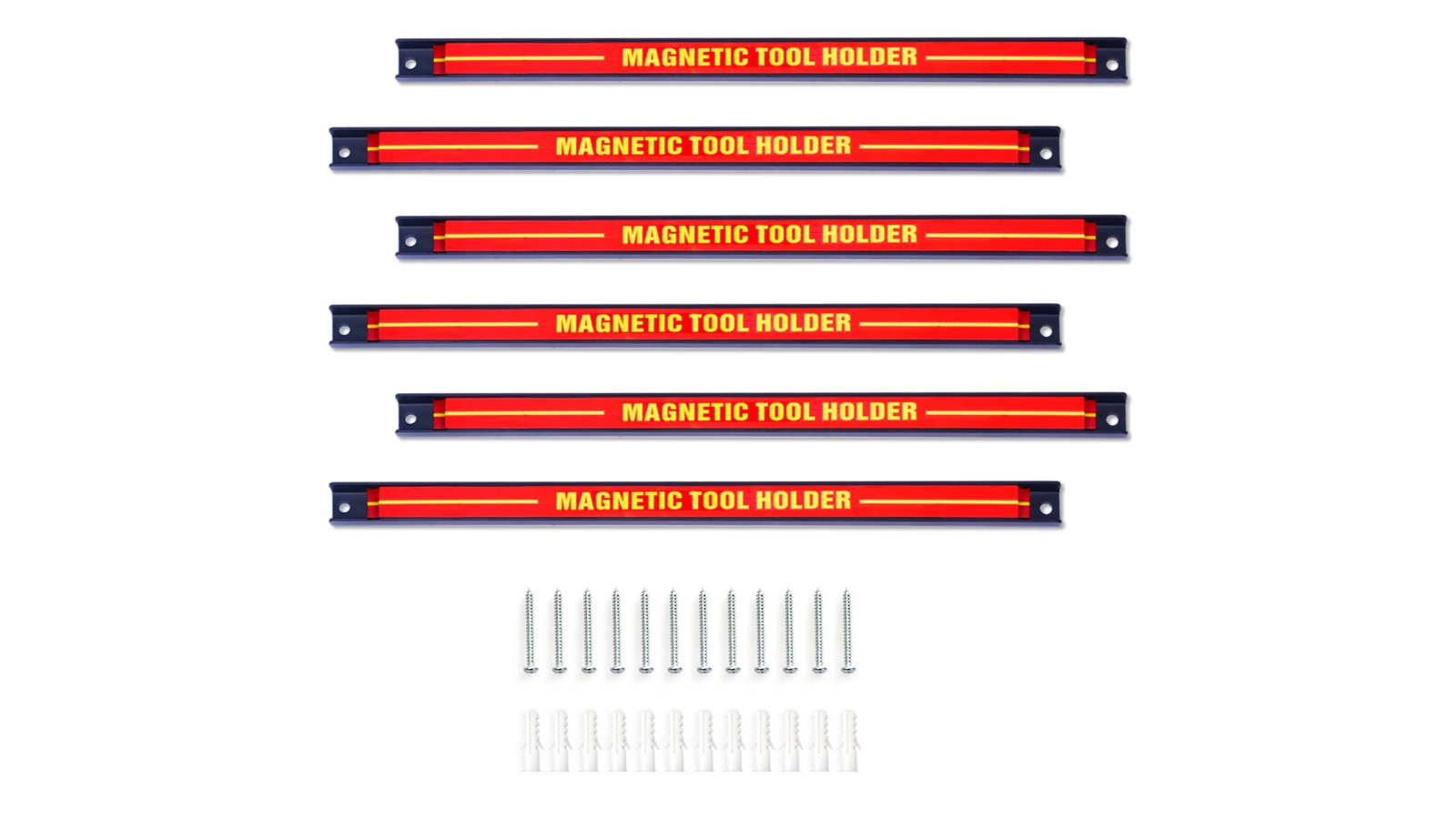 Costway 6 Piece Wall Mounted Tool Holder Bar Storage Organizer Rack ...