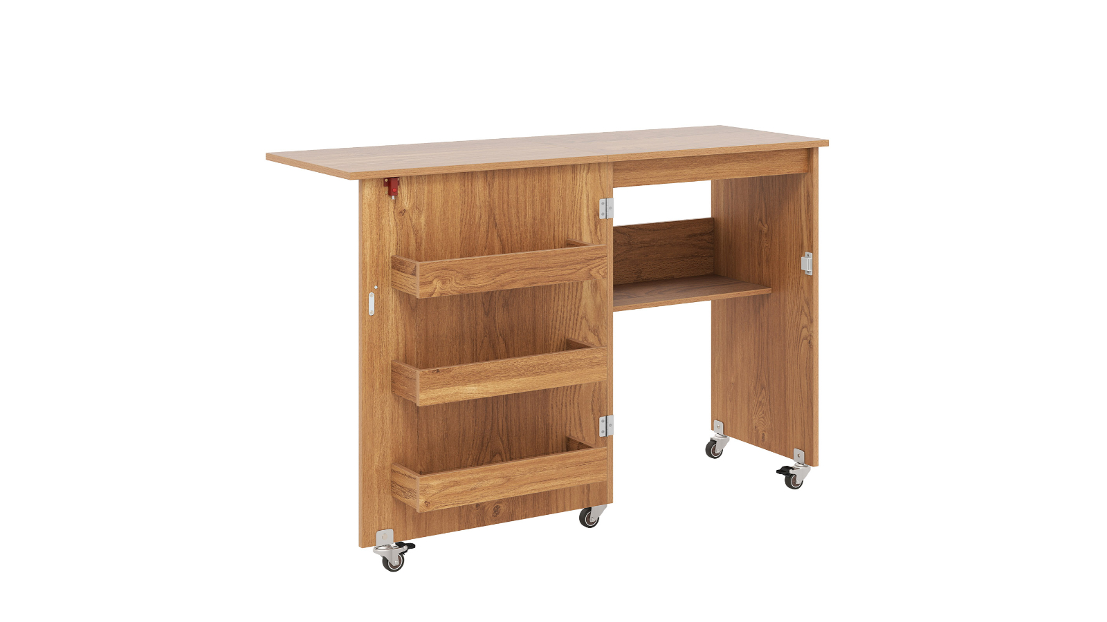 Costway Folding Sewing Table Station Desk - Natural | Harvey Norman