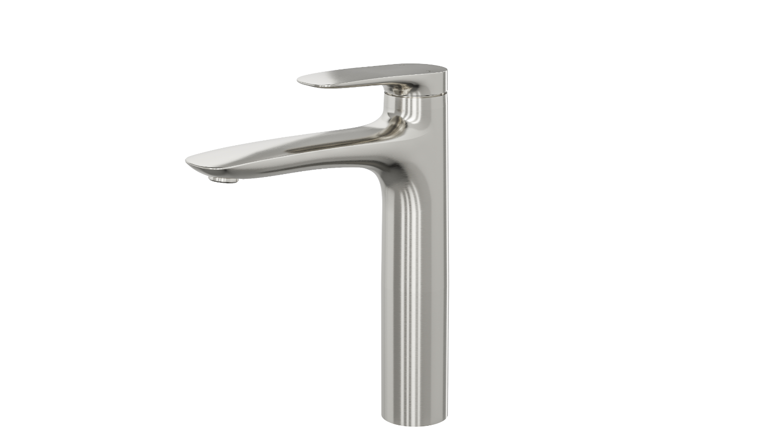 Linsol Curva Mid Height Basin Mixer - Brushed Nickel | Harvey Norman