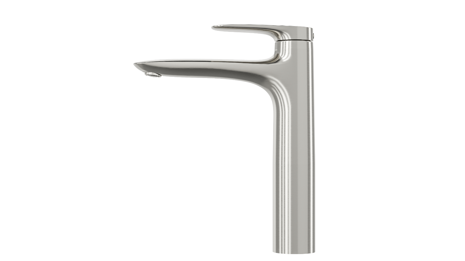 Linsol Curva Mid Height Basin Mixer - Brushed Nickel | Harvey Norman
