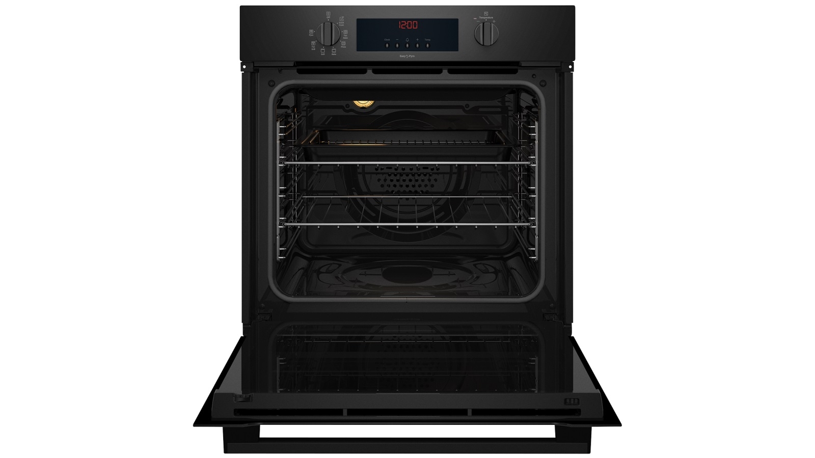 Chef 600mm Multifunction 7 Fan Forced Oven with Easy Pyro Clean - Black ...