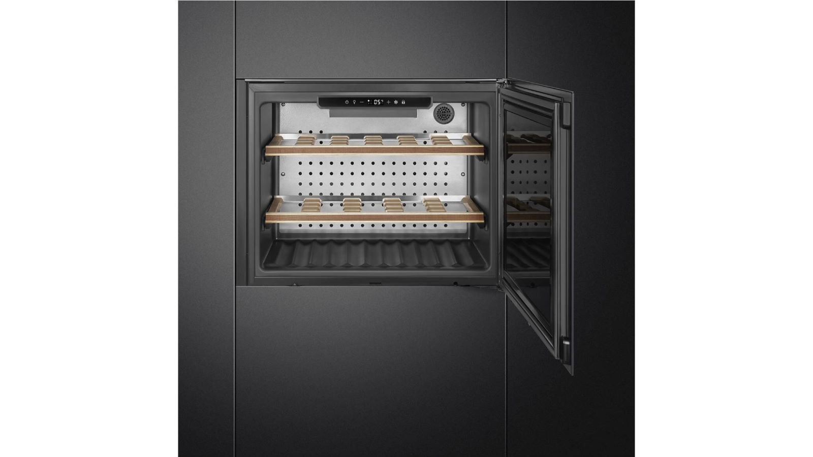 Smeg Linea Compact Wine Cellar - Midnight Black | Harvey Norman