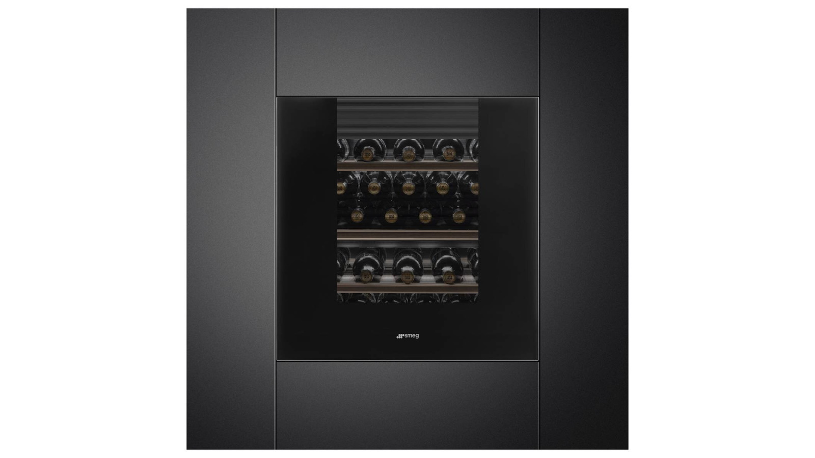 Smeg Linea 600mm Wine Cellar - Midnight Black | Harvey Norman