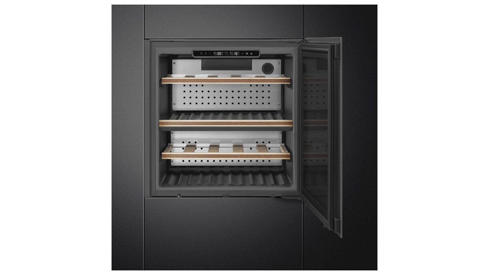 Smeg Linea 600mm Wine Cellar - Midnight Black | Harvey Norman