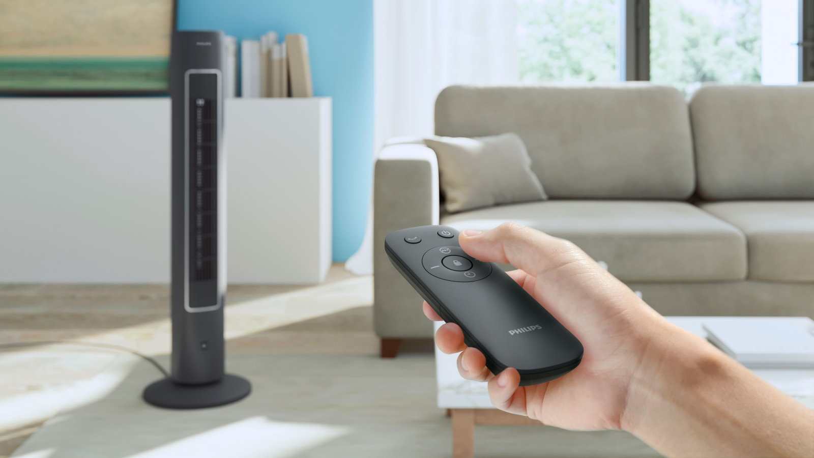 Philips 5000 Series Tower Fan - Charcoal | Harvey Norman