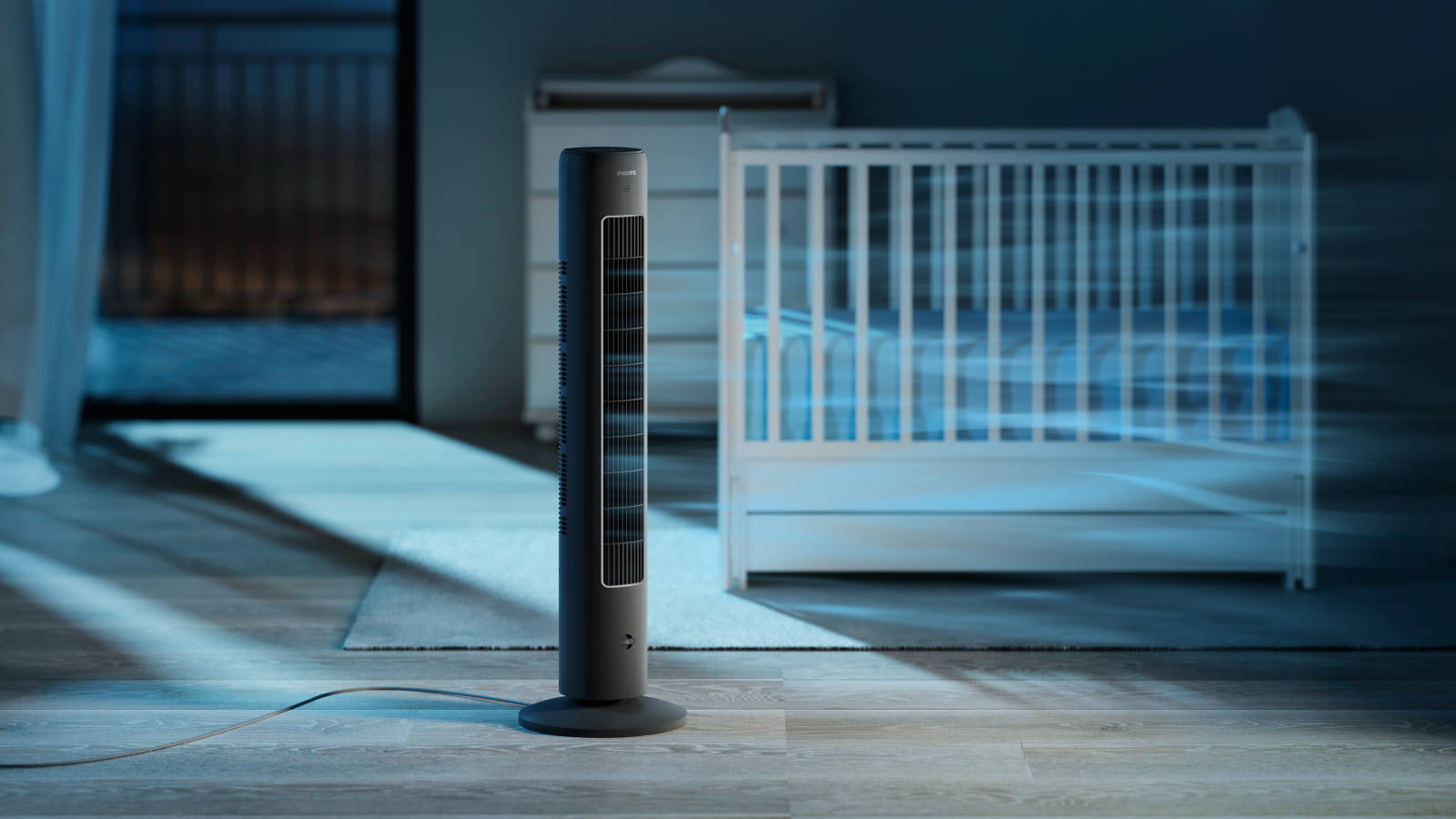 Philips 5000 Series Tower Fan - Charcoal | Harvey Norman