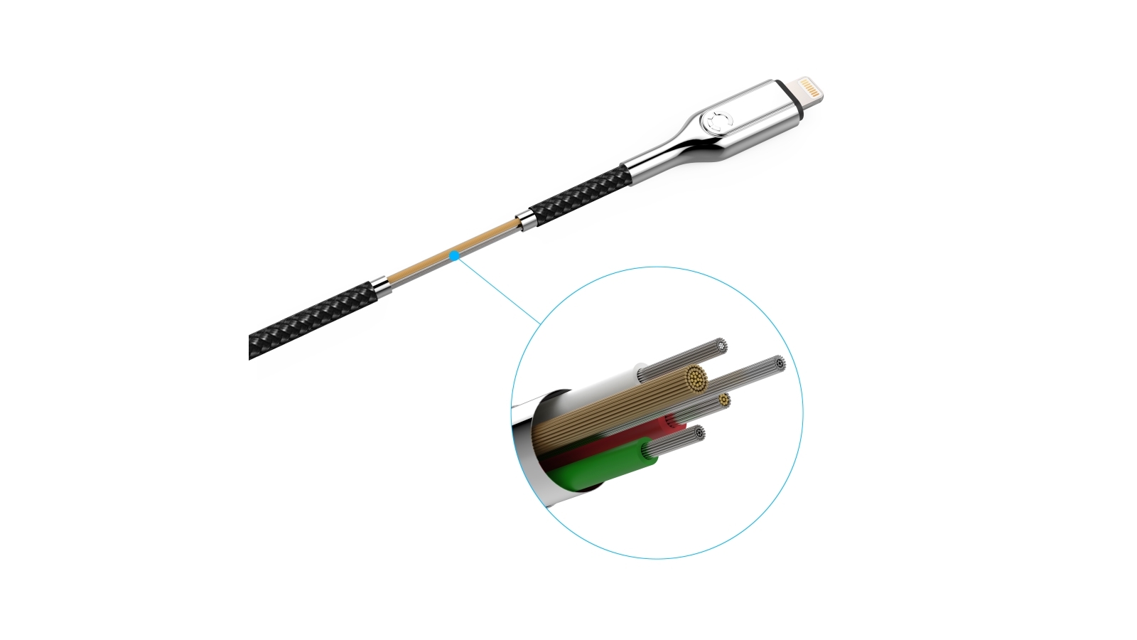 Cygnett Armoured 50cm Lightning to USB-A Cable | Harvey Norman