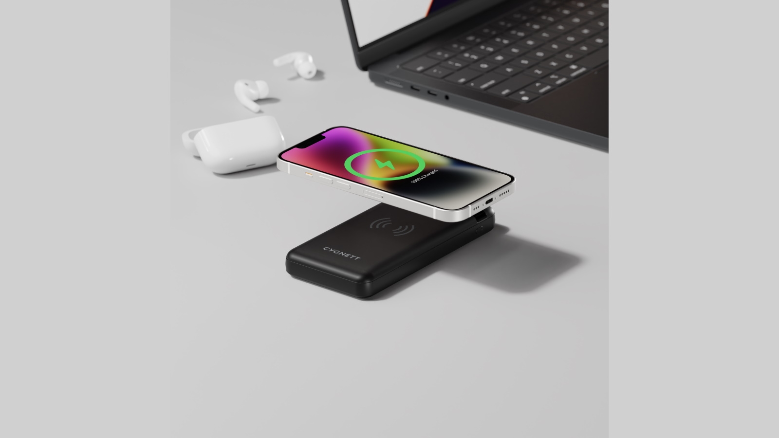 Cygnett ChargeUp Swift 10000mAh Wireless Power Bank | Harvey Norman