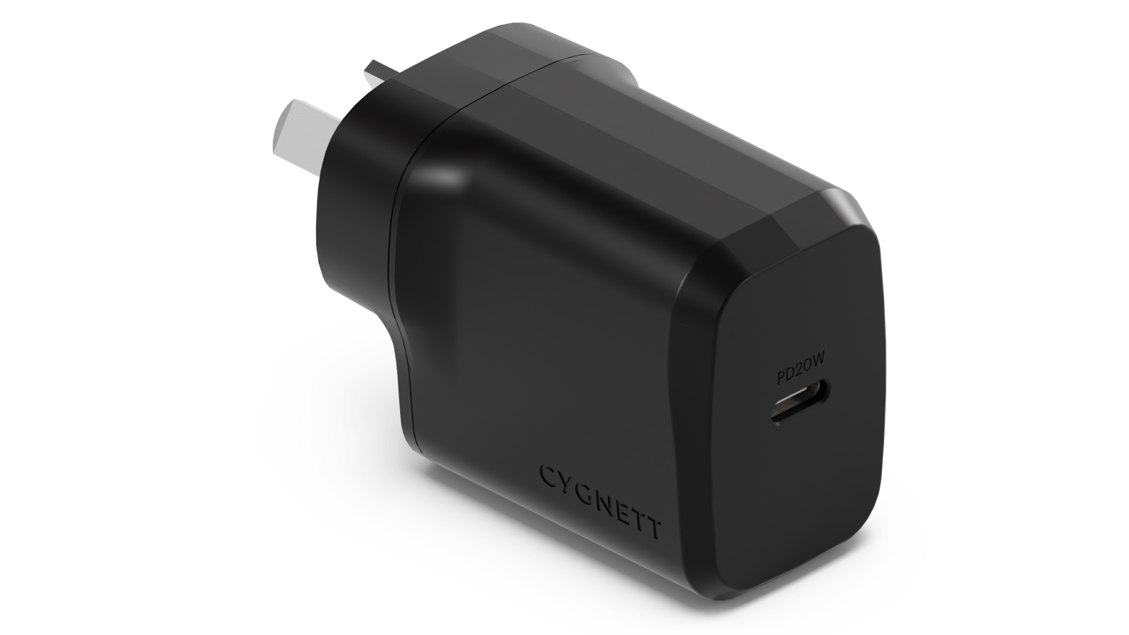 Cygnett PowerPlus 20W Single Port GaN USB-C Wall Charger - Black ...