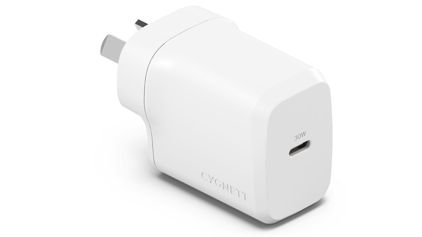 Cygnett PowerPlus 30W Single Port GaN USB-C Wall Charger - White ...