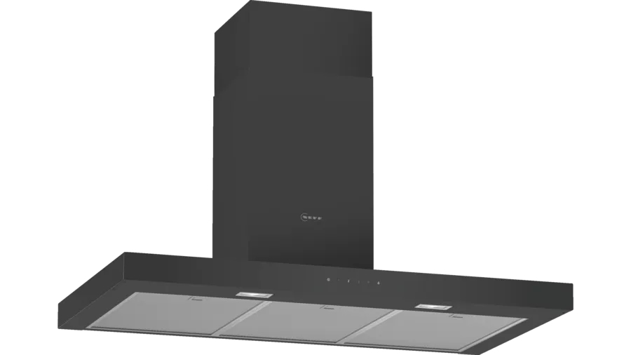 NEFF 90cm N 50 Wall-Mounted Canopy Rangehood - Black | Harvey Norman