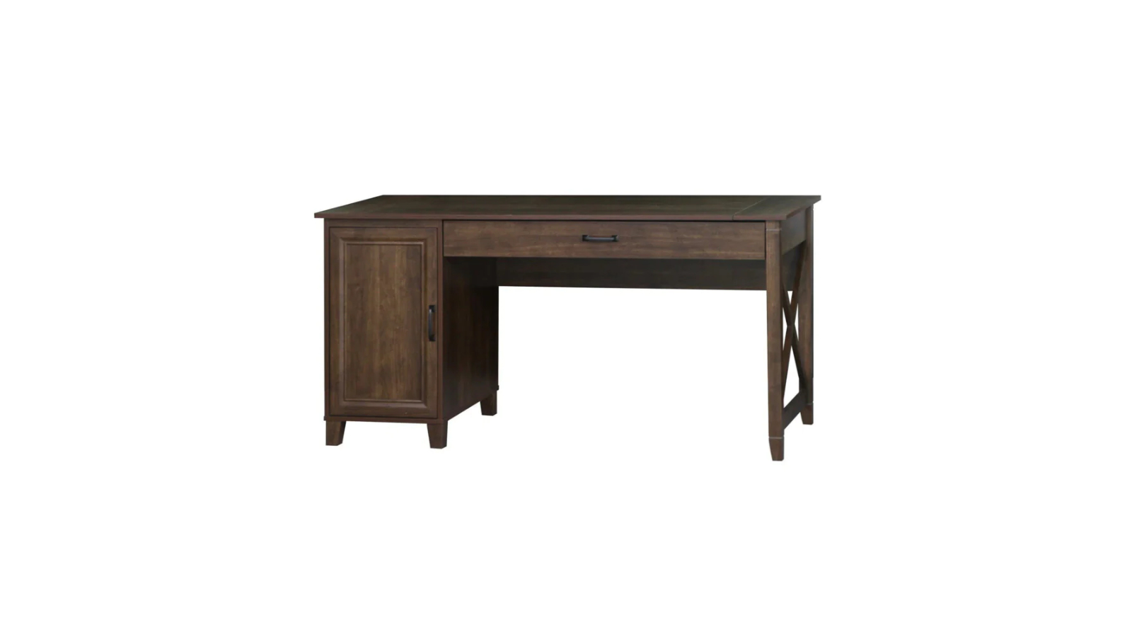Maestro Furniture 150cm Dallas Large Wooden Office Desk - Dark Walnut ...