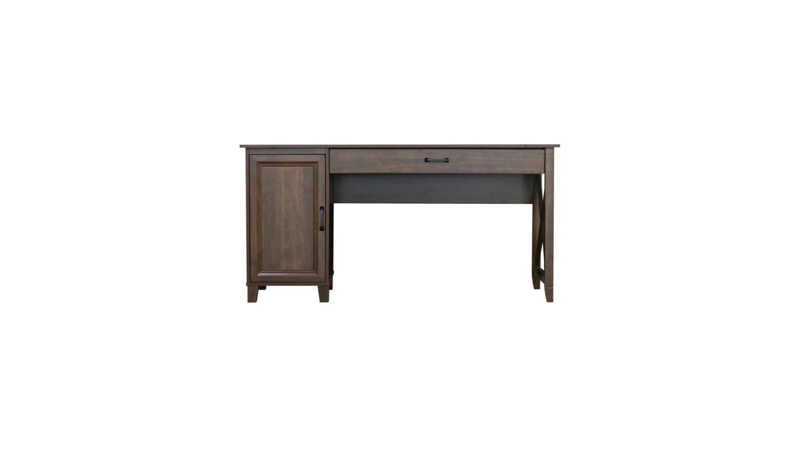Maestro Furniture 150cm Dallas Large Wooden Office Desk - Dark Walnut ...