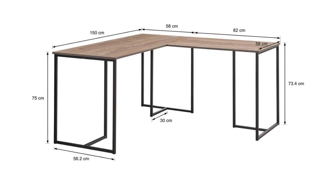 Design Square Natural Darius L-Shaped Office Corner Desk | Harvey Norman